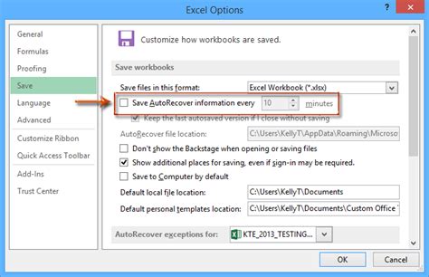 How To Turn Off Autosave In Excel