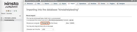 Database Management Import Mysql Database Kinsta® Docs