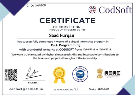 Saad Furqan On Linkedin Codsoft Codsoft
