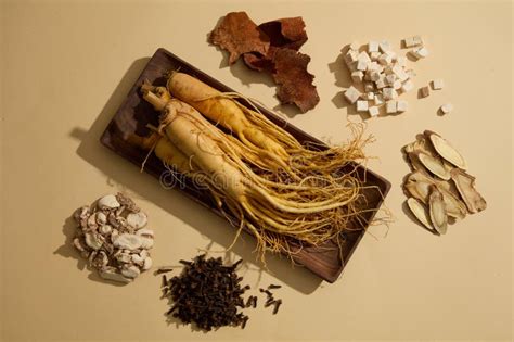 Ginseng Has Been Used In Traditional Medicine Has Many Effects Stock