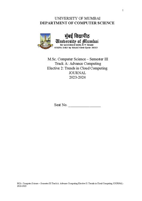Trends In Cloud Computing Practical Journal 1 No Name M Computer