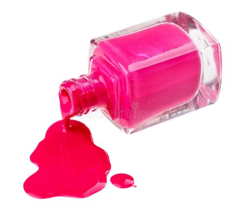 Flasche Rosa Nagellack Mit Emailtropfenproben Stockfoto Bild Von Rosa