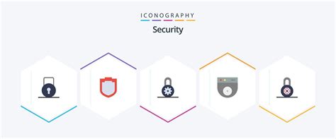Security 25 Flat Icon Pack Including Protection Lock Padlock Security 19252317 Vector Art