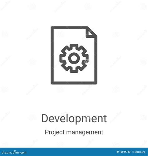 项目管理集合中的开发图标向量 细线开发轮廓图标矢量图示 线性符号 向量例证 插画 包括有 图象 增长 166047491