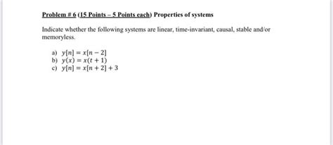 solved indicate whether the following systems are linear