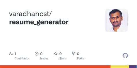 Github Varadhancst Resume Generator