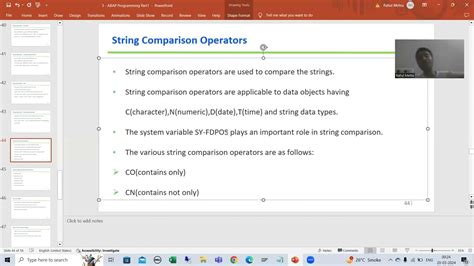 30 Abap Programming String Comparison Operators Introduction