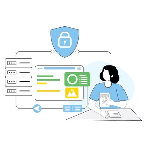 Premium Vector Data Safety Concept And Server Proxy Vector Illustrations