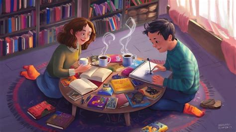 Premium Photo From Above Couple Browsing Table On Floor
