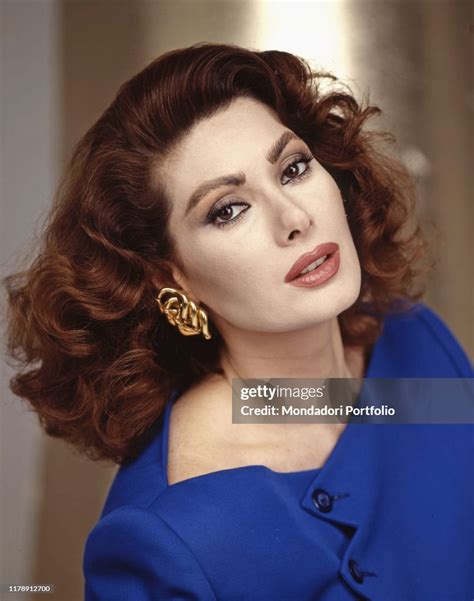 French Born Italian Actress Edwige Fenech Posing 1990 News Photo