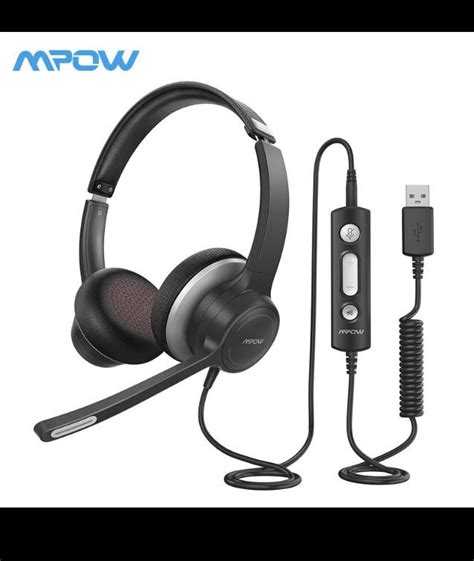 Mpow Wired Computer Headset With Mic Audio Headphones Headsets On Carousell