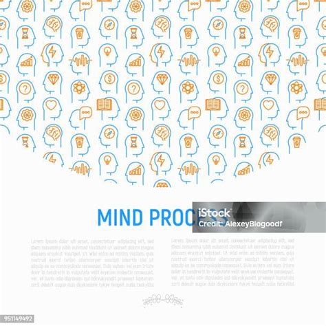 얇은 선 아이콘 마음 과정 개념 지능 열정 충돌 혁신 시간 관리 탐사 교육 논리적 사고 현대 벡터 그림 웹 페이지 인쇄 매체에 대 한 개발에 대한 스톡 벡터 아트 및 기타
