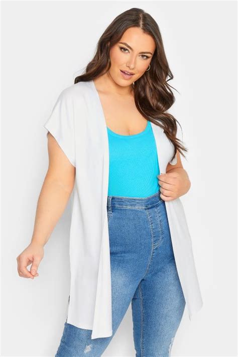 Yours Plus Size White Short Sleeve Cardigan Yours Clothing