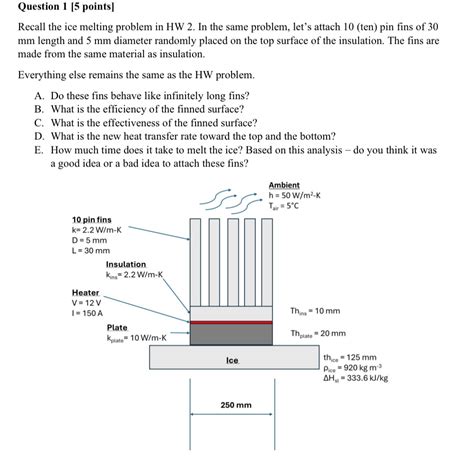 Solved Question 1 5 ﻿points Recall The Ice Melting Problem