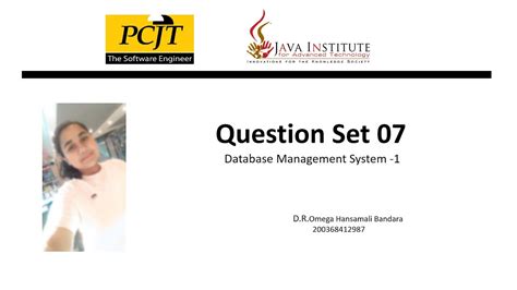 question set 07 dbms java institute youtube