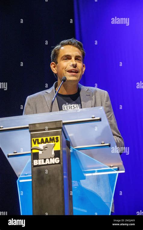 Vlaams Belang Chairman Tom Van Grieken Delivers A Speech At The Yearly