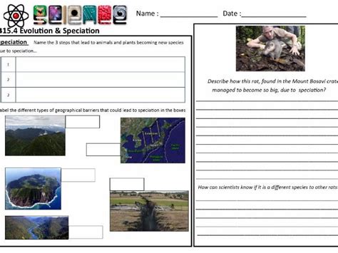 Evolution Speciation AQA GCSE 4 6 3 B15 4 Teaching Resources