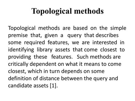 Topological Methods Ppt