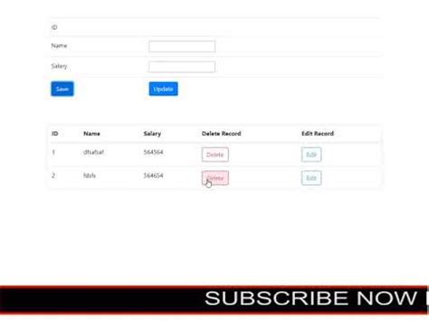 Angular Crud Table Create Read Update Delete Youtube