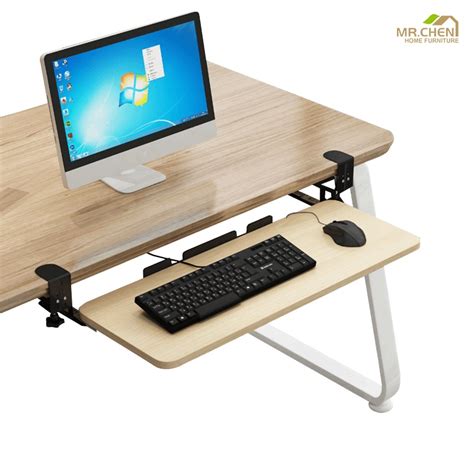 Lhsg Keyboard Bracket No Punch Drawer Bracket No Installation Desktop Slide Clip Under Table