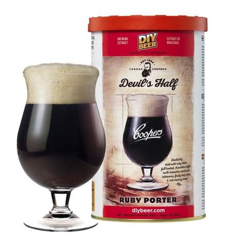 Thomas Coopers Devils Half Ruby Porter Beer Kit Dannys Wine And Beer Supplies