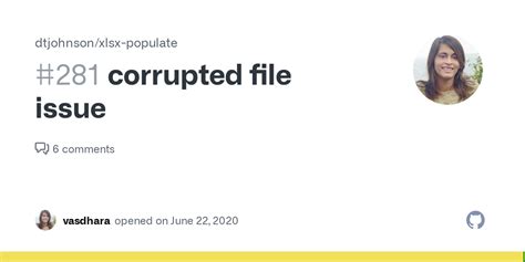 Corrupted File Issue · Issue 281 · Dtjohnsonxlsx Populate · Github