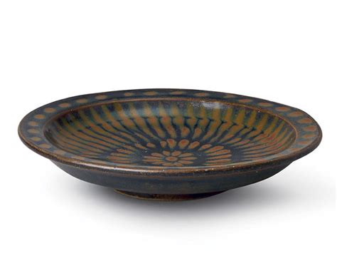 Cizhou Stoneware Dish With Radiating Design Ben Janssens Oriental Art