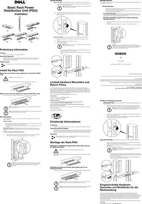 Dell Basic Pdu Installation Manual Rack Power Distribution Unit