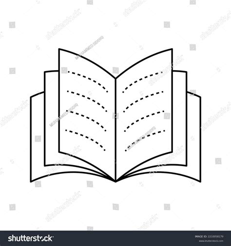 Simple Open Book Icon On White Stock Vector Royalty Free 2210058179 Shutterstock