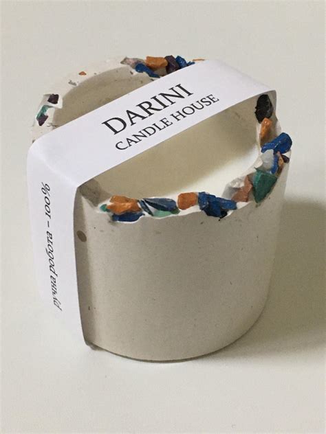 ᐉ Свеча из соевого воска в гипсовом кашпо 40 мл 0015