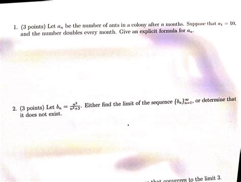 Solved Let Bn N N Either Find The Limit Of The Chegg