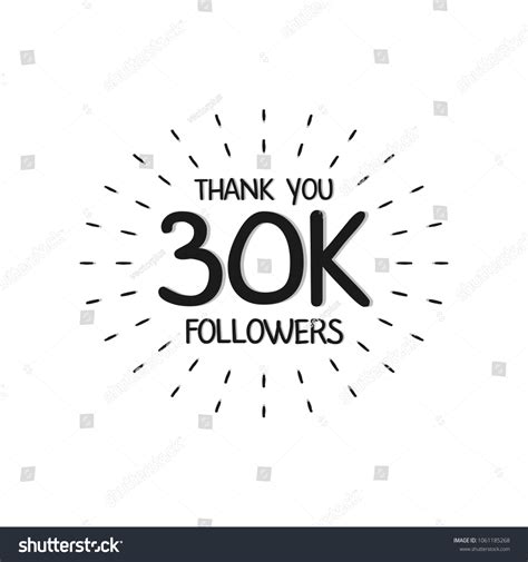 Thank You Letters Follower Vector Illustration Stock Vector Royalty