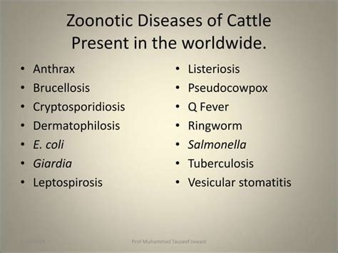 Zoonotic Diseases Ppt