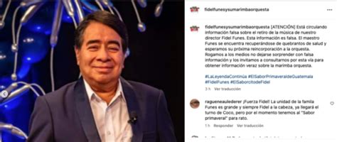 ¿deja Los Escenarios Fidel Funes Y Su Marimba Orquesta