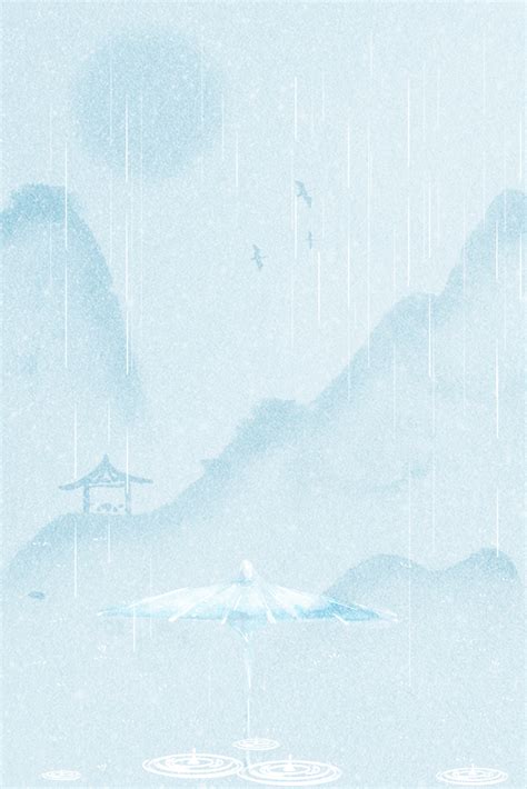 古风油纸伞水彩背景图片 古风油纸伞水彩背景素材图片 千库网