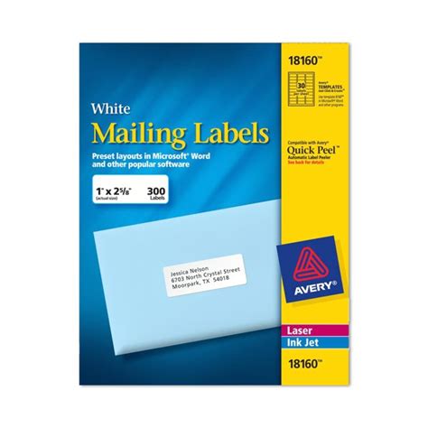 Avery Label Template 18160 Williamson