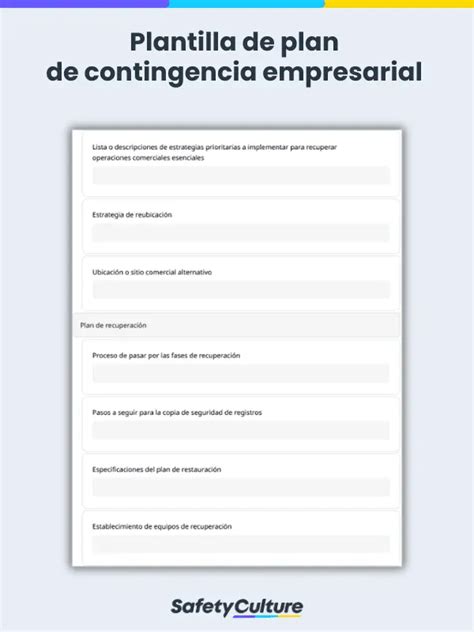 Plan De Contingencia Ejemplo Pdf Gratuito Safetyculture
