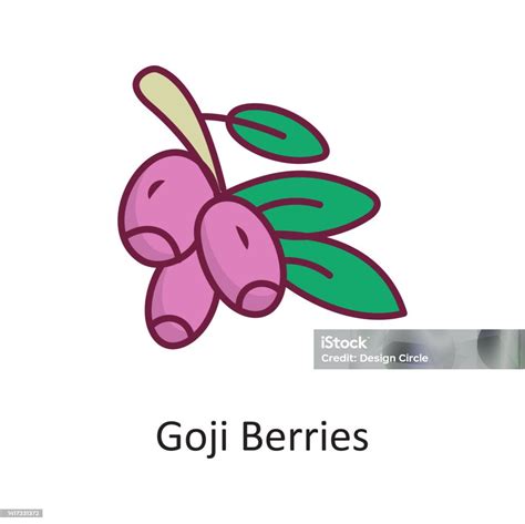 Goji 베리 벡터 채워진 개요 아이콘 디자인 그림 흰색 배경 Eps 10 파일에 자연 기호 0명에 대한 스톡 벡터 아트 및