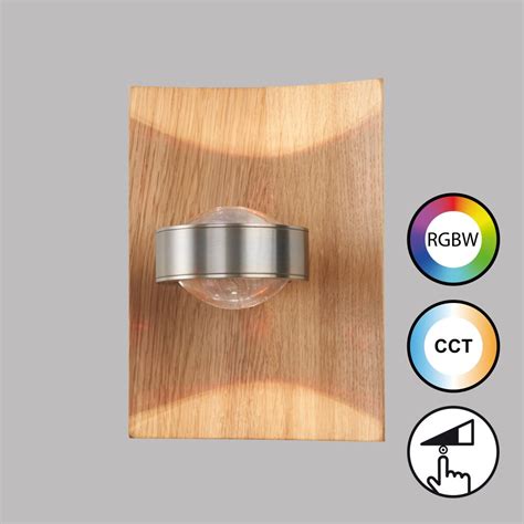 Fischer Honsel SHINE WOOD Wandleuchte LED Nickel Matt 30542 Lampe De