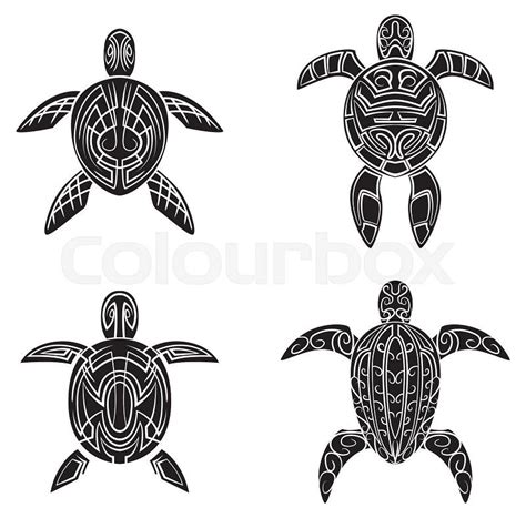 Skildpadde Silouet Dyreliv Stock Vektor Colourbox