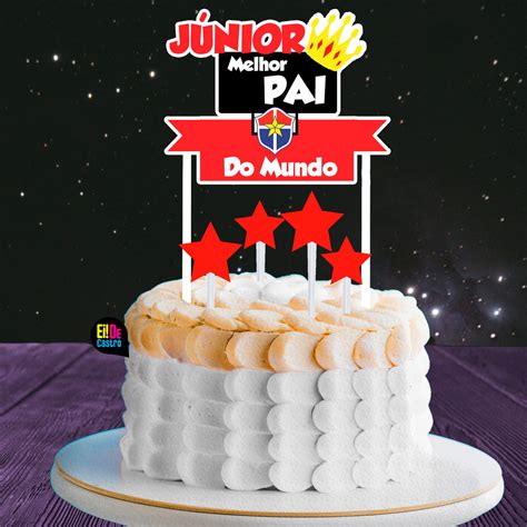 Topper Para Bolo Super Pai Elo Produtos Especiais
