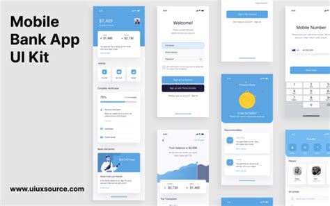 Mobile Bank App Ui Design Kit Uiuxsource