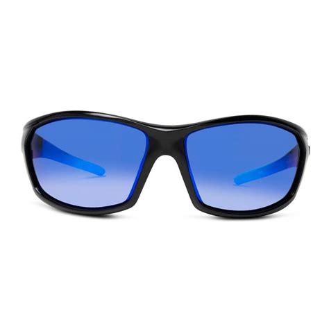 Liive Z Drill Safety Glasses With Blue Mirror Lens And Black Frame B