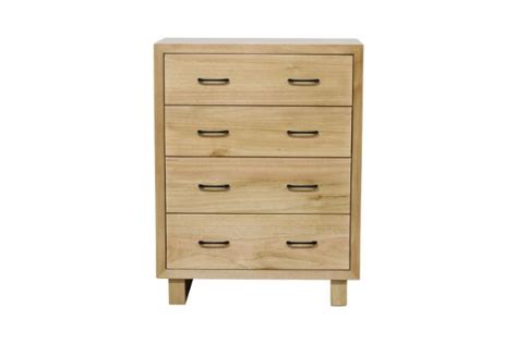 LYNWOOD 4 Drawer Solid Tasmanian Oak Tallboy