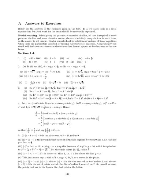 a answers to exercises section 1 4 pdf eigenvalues and