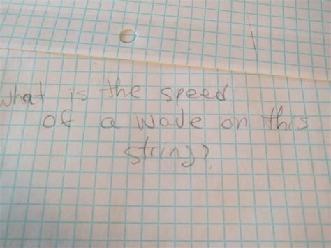 what is the speed of a wave on this string