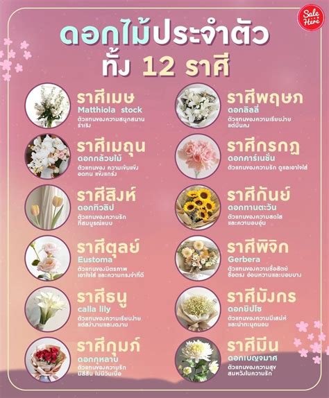 ดอกไม้ประจำตัวทั้ง 12 ราศี