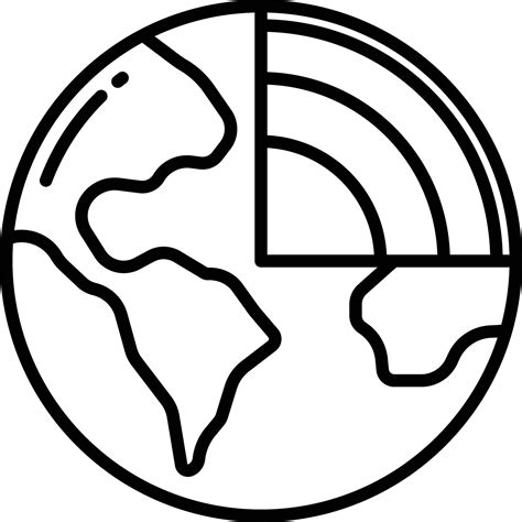 Earth Layers Outline Illustration 44756651 Vector Art At Vecteezy