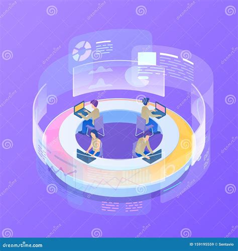 Isometric Teamwork Data Analytics Management Artificial Intelligence