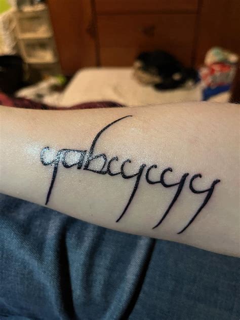 Friend Of Mine Got Her Daughters Name Tattooed In Elvish Thought You